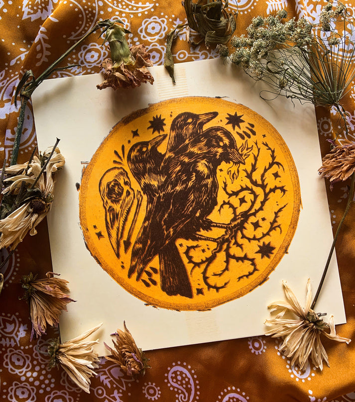 Three-Headed Crow Riso Print – Altargokart